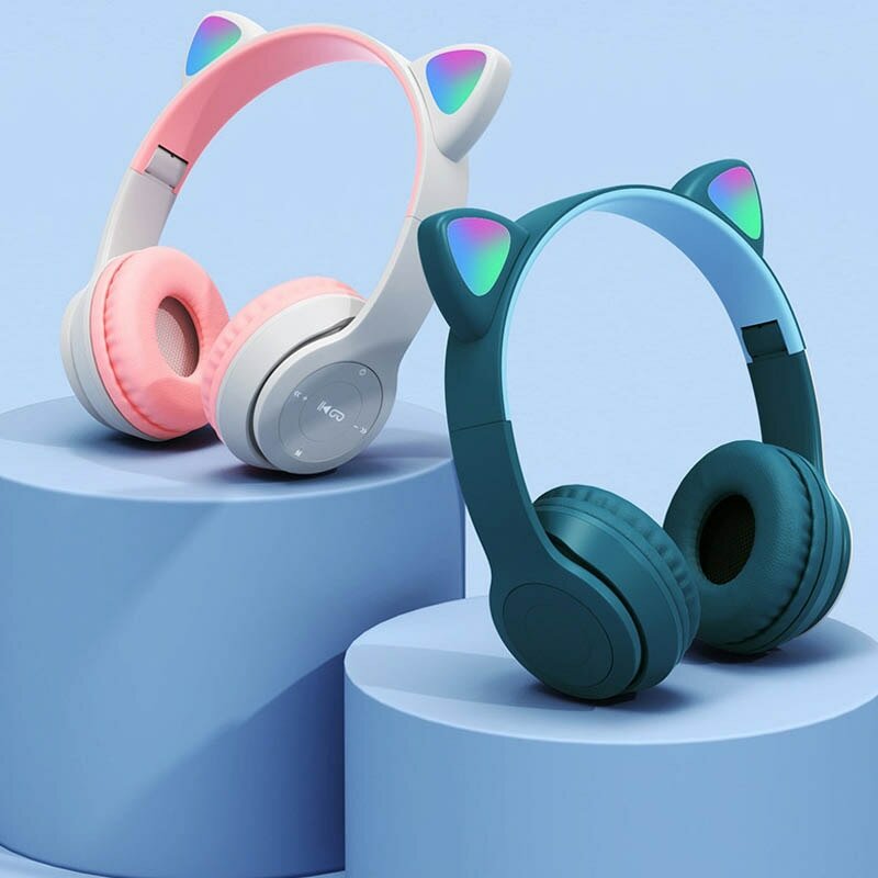 Наушники Bluetooth 5.0 Big Cat Ear Gaming Ear Проводная гарнитура Gamer Sport Hifi Спортивные наушники Blutooth Wireless
