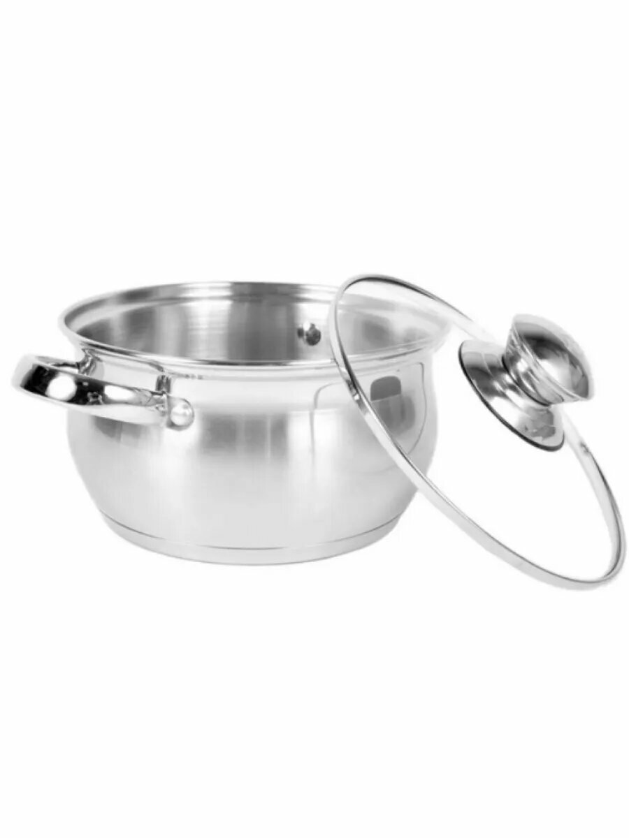 Кастрюля TimA "Практичная", нержавеющая сталь, капсулированное дно, 4,5л