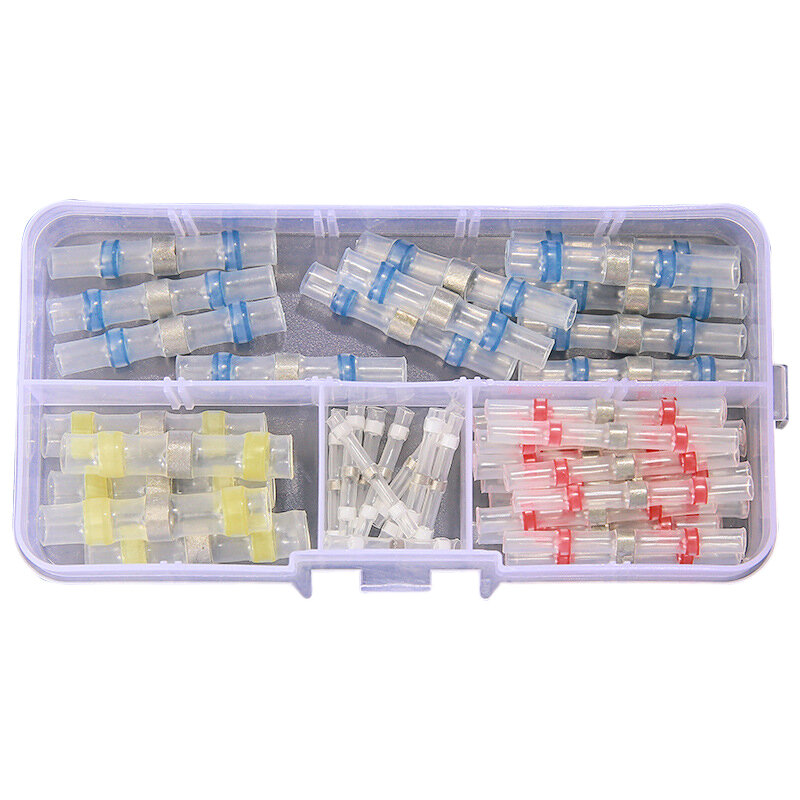 50 шт. разъем термоусадочные клеммы водонепроницаемые паяные трубки изолированные разъемы для проводов комплект электронных кабелей своими руками