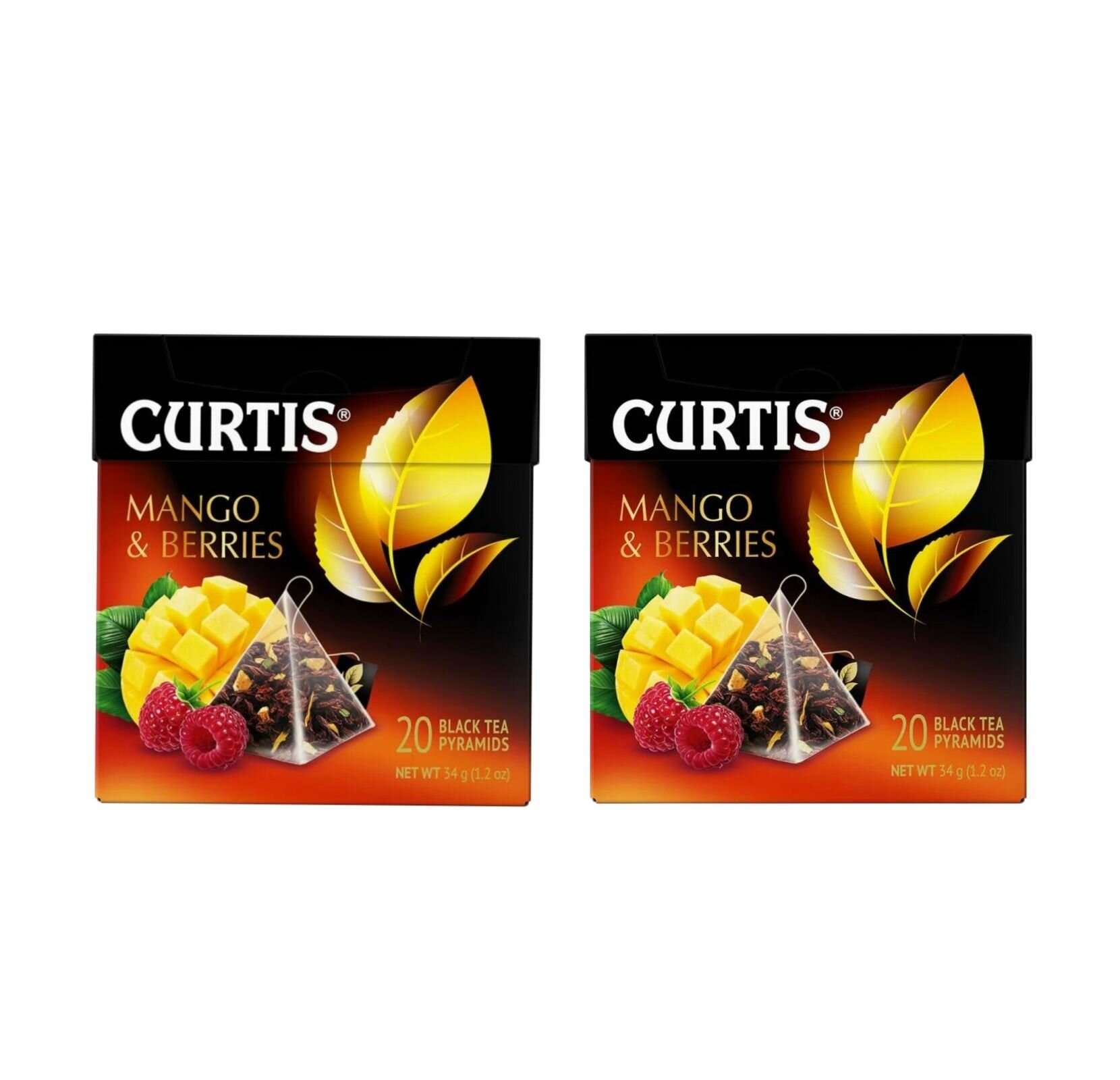 Чай чёрный "Mango & Berries" 2 шт. по 20 пирамидок