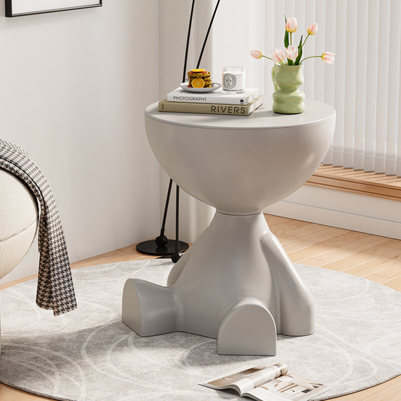 Журнальный стол "Арт-Деко", 37×41×41 см, серый, полипропилен, круглый