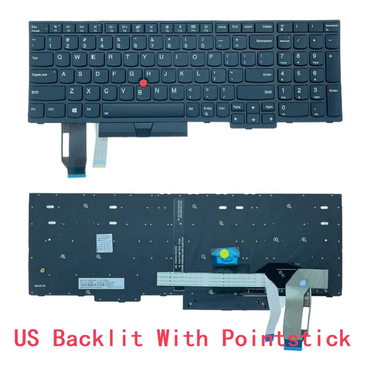 Клавиатура для Lenovo ThinkPad E580/E585/E590 US Backlit Point