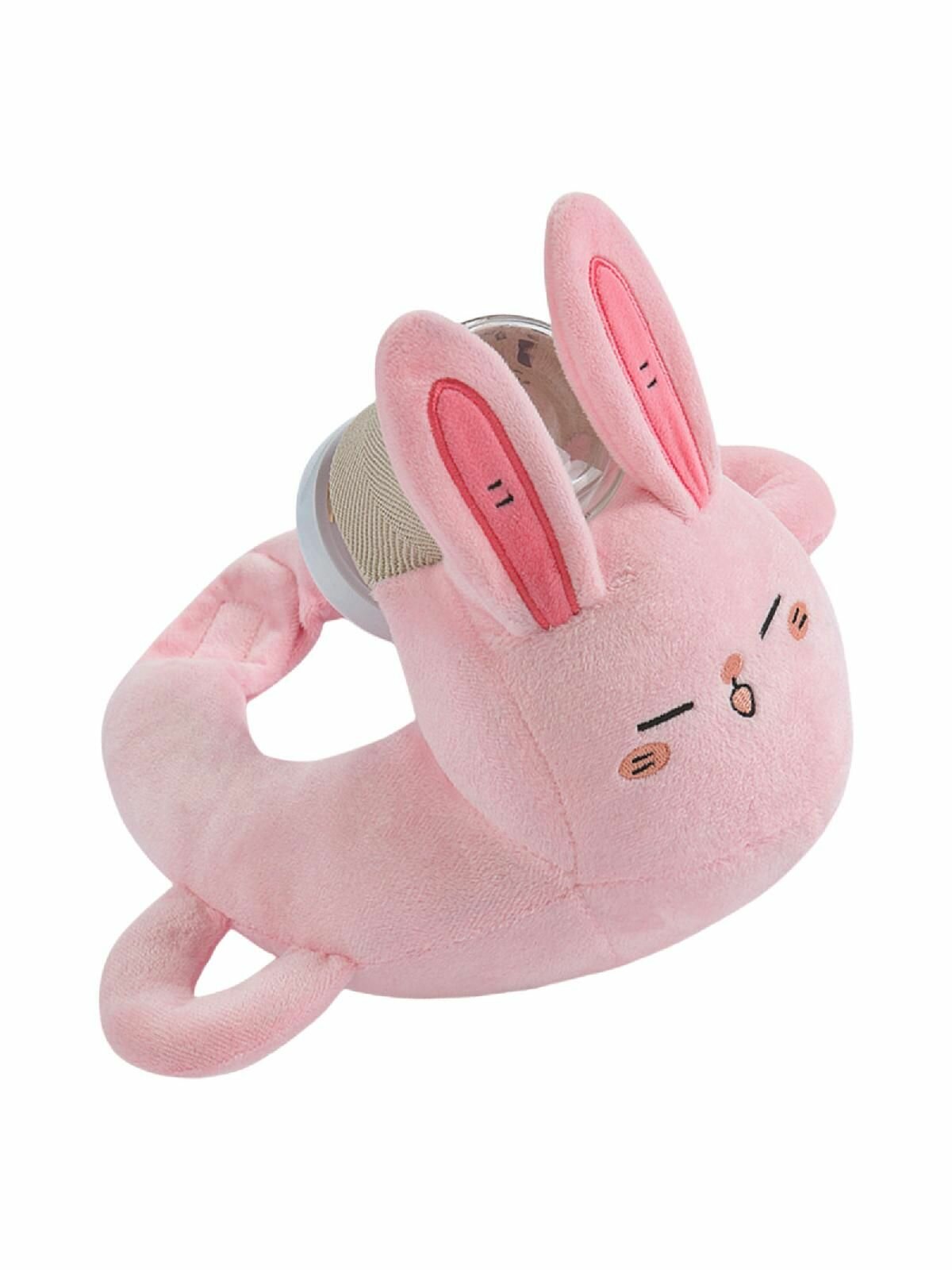 Подушка для беременных и кормящих, Подушка для грудного вскармливания с креплением для детской бутылочки-розовый мультяшный кролик