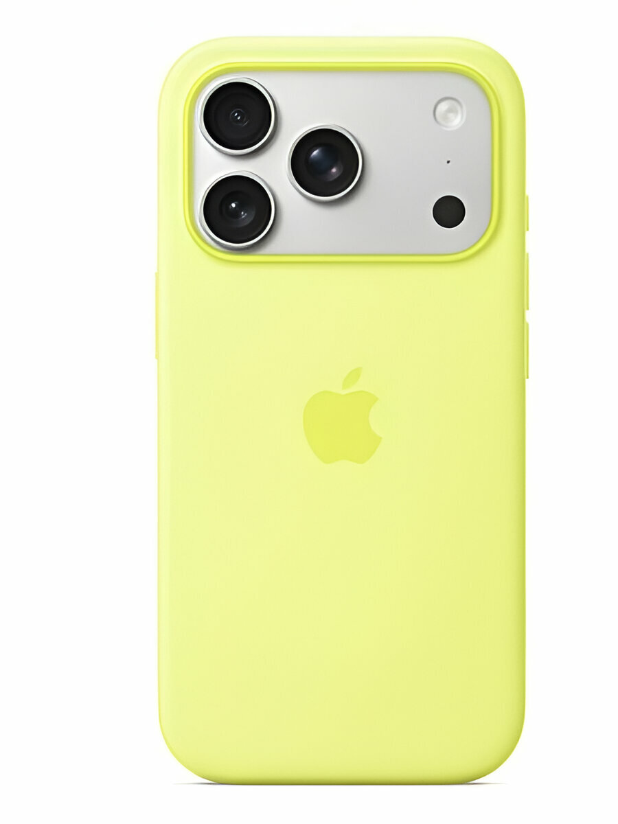 Чехол Apple iPhone 17 Pro Silicone Case with MagSafe Neon Yellow (MGFF4FE/A)