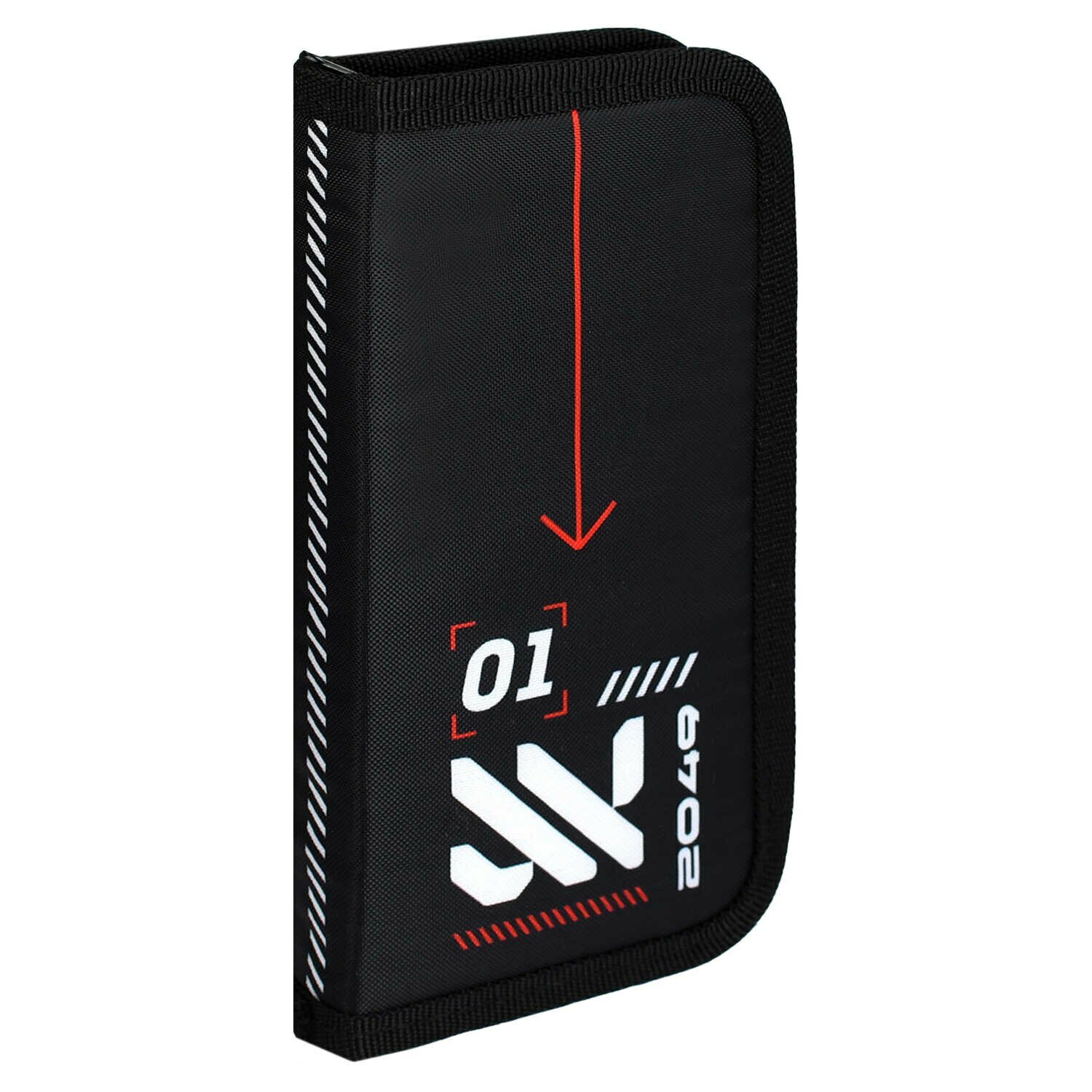 Пенал 1 отделение "Техно" 20*10*2,5 см, полиэстер