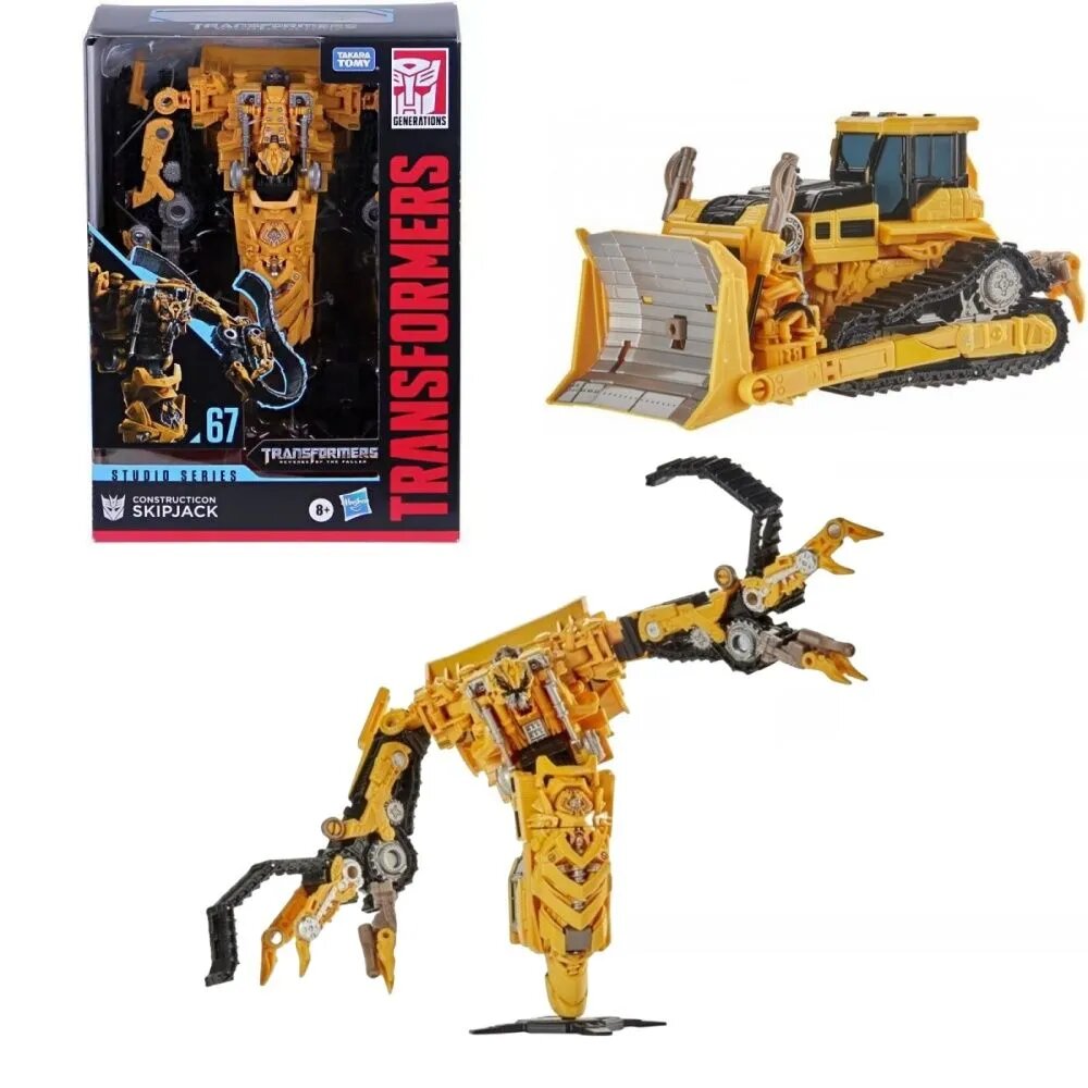 Трансформеры Hasbro Игрушка Studio Series Voyager Transformers SS67 Constructicon Skipjack 6.5 дюйма (16.5 см) E7214