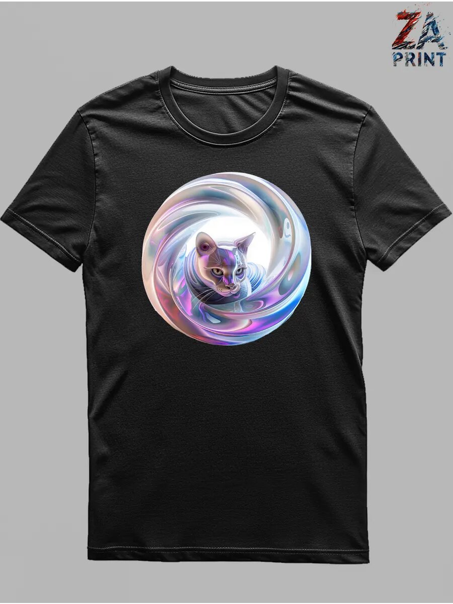 Футболка красивый котик
