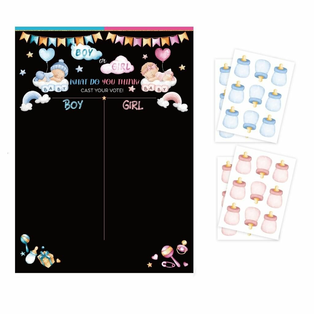 Плакат с гендерным прогнозом 9015015 ta10-черный