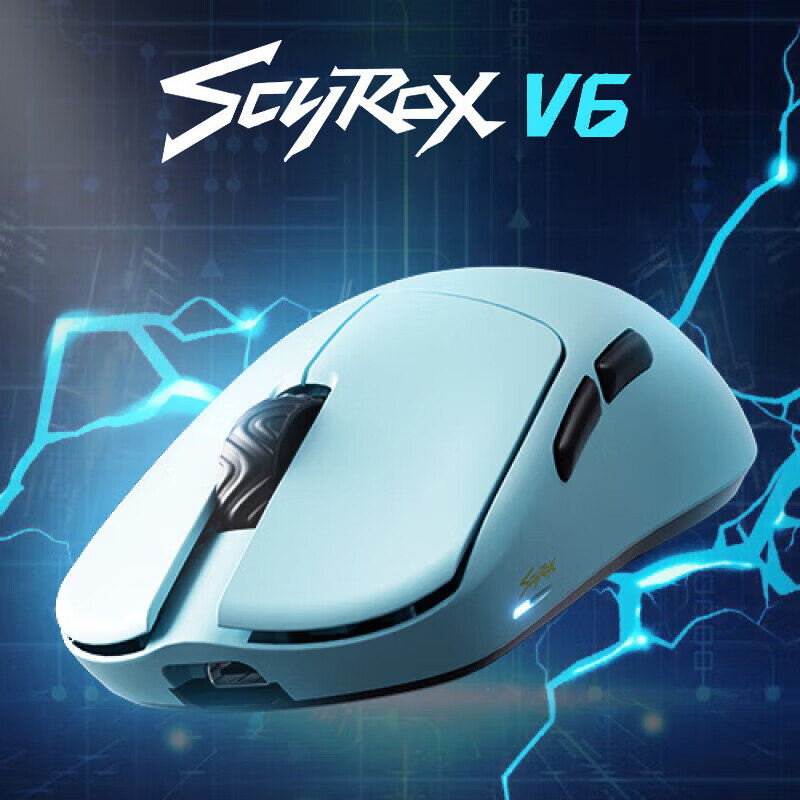 Scyrox V6Беспроводная игровая мышь, разработанная для рук небольшого и среднего размера, приемником 8k, Синий