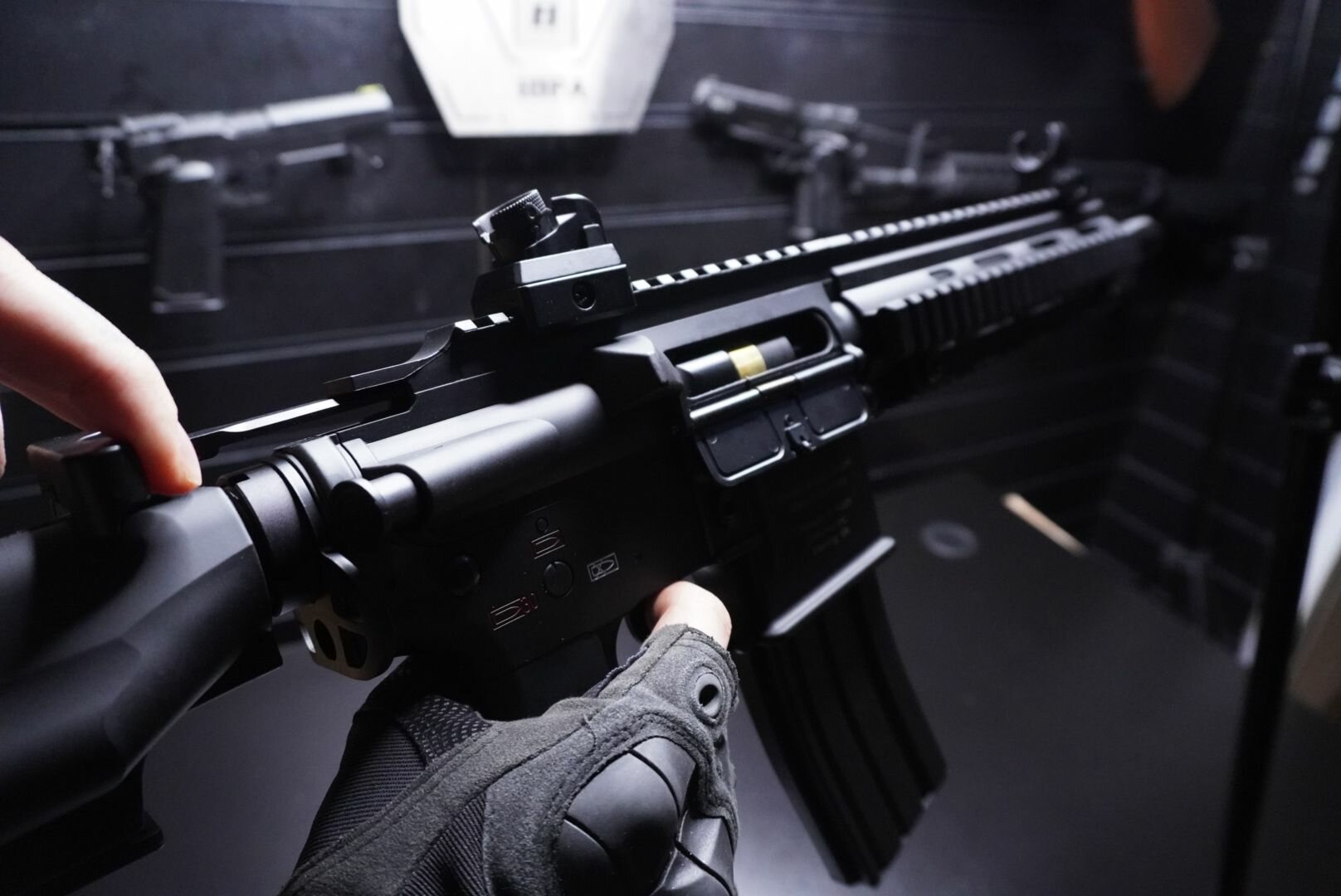 Орбиз Автомат HK416D, металл, стреляет мягкими шариками, гидрогеилевый автомат, гидробольный HK416, черный