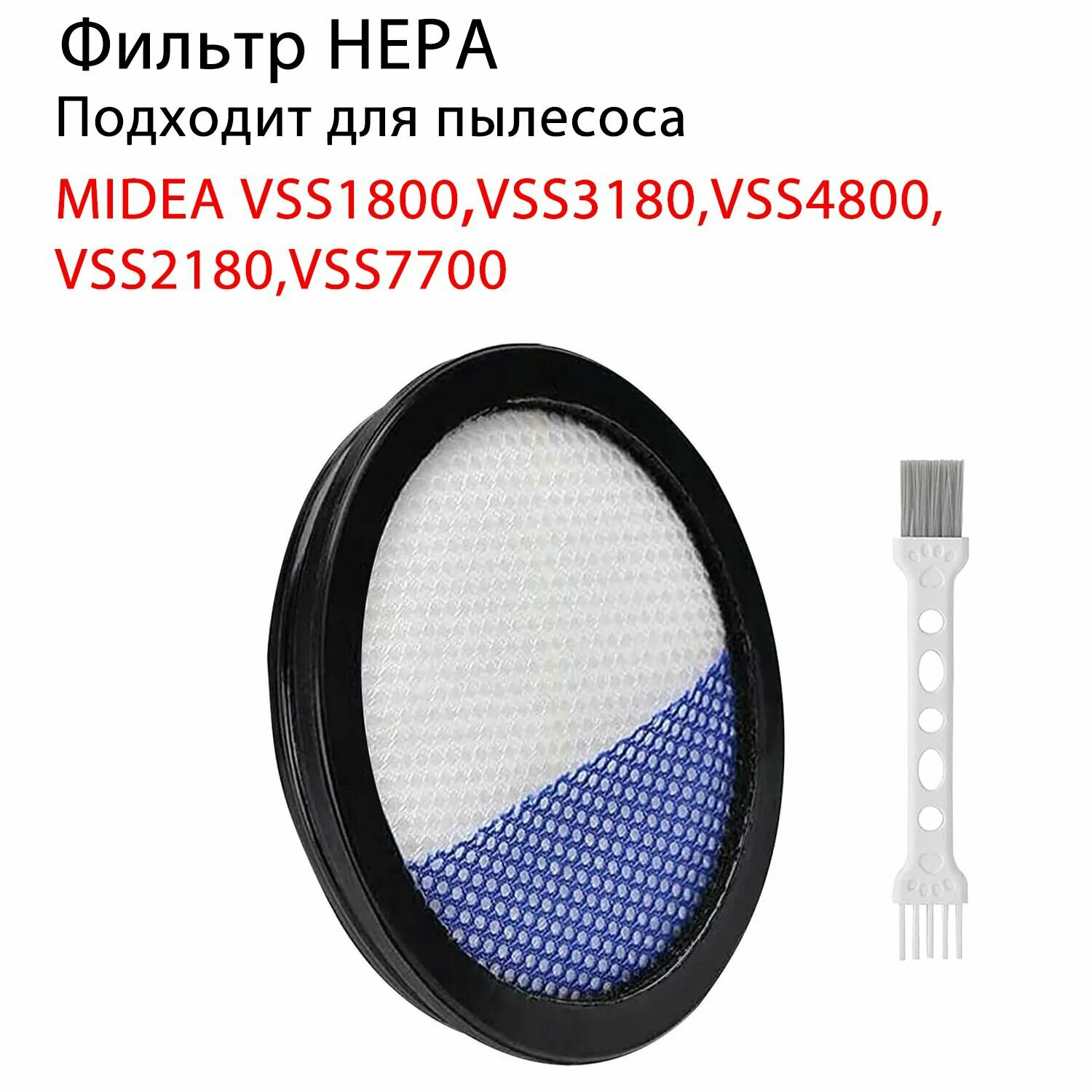 Моторный фильтр для пылесосов Midea VSS1800, VSS2180, VSS3180, VSS4800, VSS7700