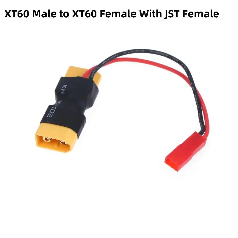 Адаптер XT60 Male to XT60 Female с JST Female, Цвет: A