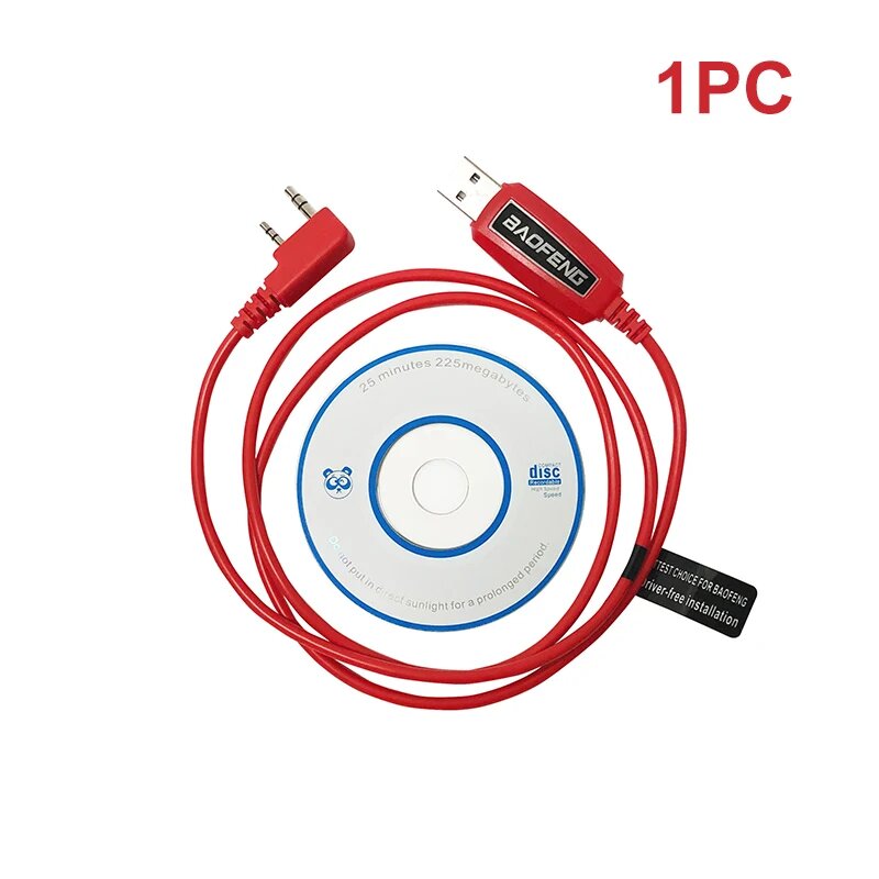 Новый USB-кабель для программирования с компакт-диском для рации Baofeng UV-5R UV82 888S UV-16 17 20 22 25 Pro Quansheng UVK5 UVK6 Plus
