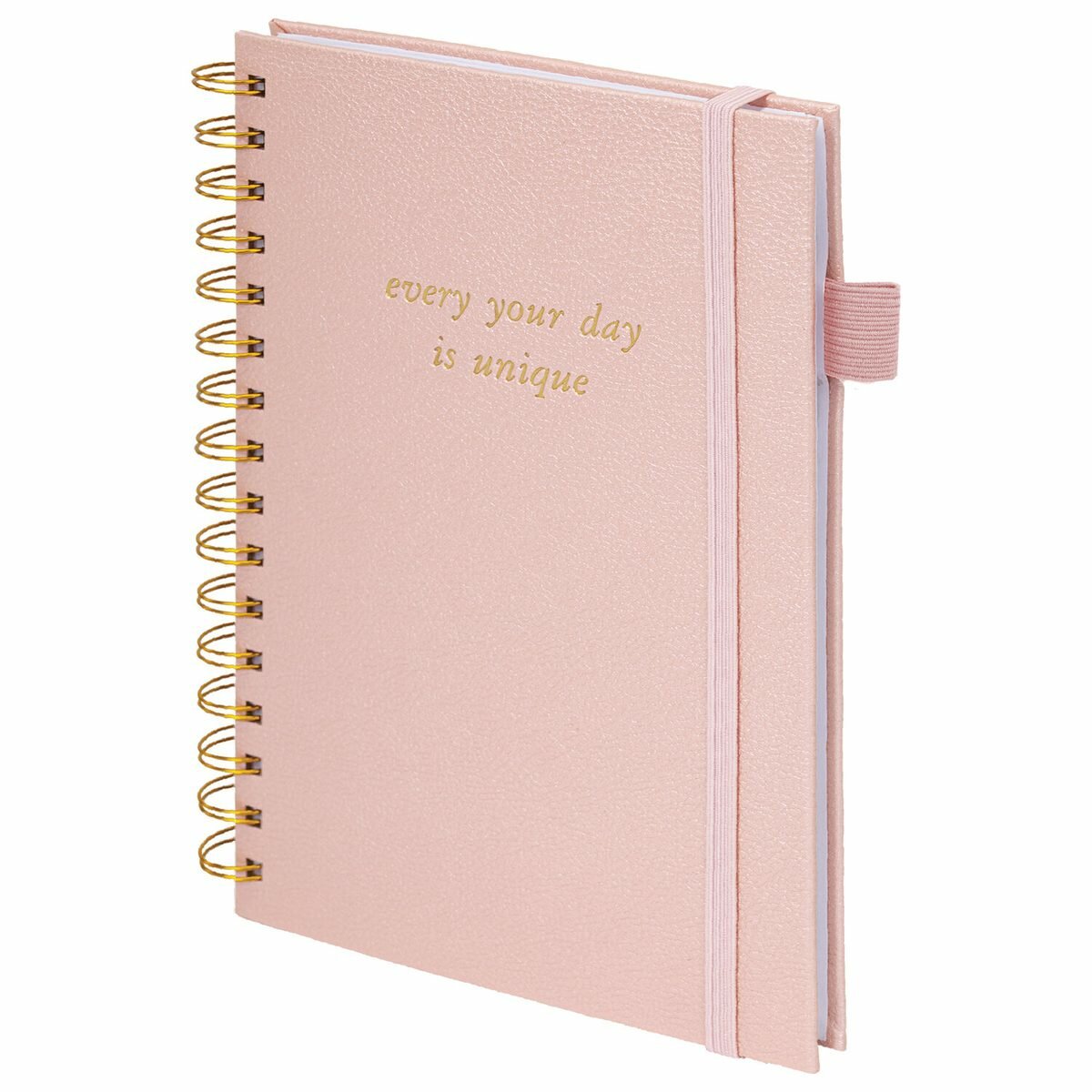 Бизнес-тетрадь на гребне А5 148х216 мм, BRAUBERG "Calipso" под кожу, резинка, клетка, 80 л, розовая, 20 шт.