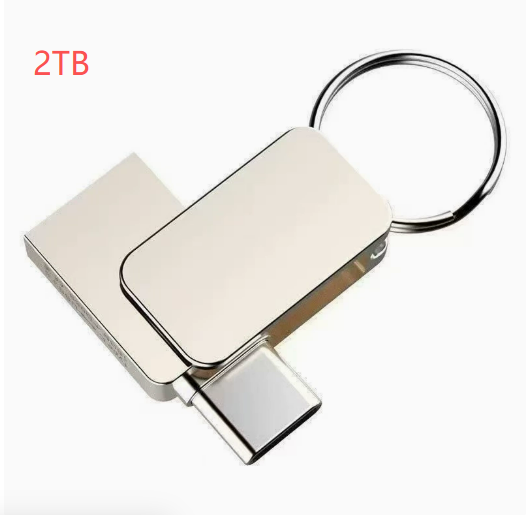 USB-накопитель с двумя интерфейсами Type-C (3.0) для мобильных телефонов и компьютеров, большой объем памяти 2 ТБ.