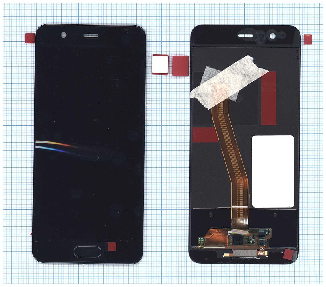 Дисплей (экран) в сборе с тачскрином для Huawei P10 черный / 1080х1920