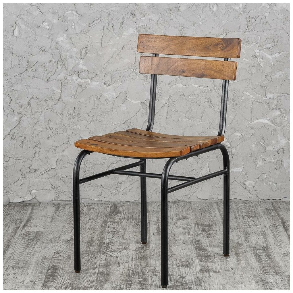 Стул со спинкой из дерева акации "Тайп" Decor of Today для кухни или комнаты, 41 х 41 х 86 (габариты)