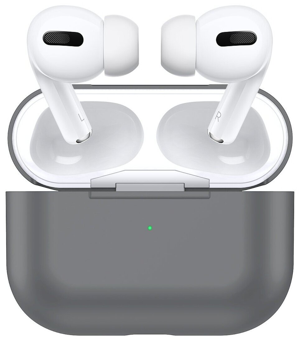 Чехол силиконовый для Airpods Pro, серый (3)