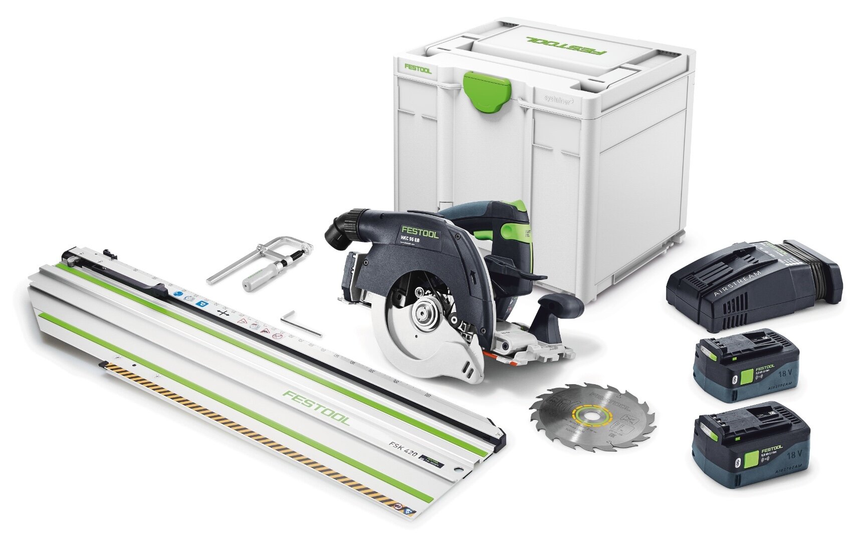 Аккумуляторная дисковая пила Festool HKC 55 5,0 EBI-Set-FSK 420