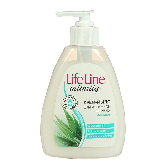 Крем-мыло для интимного ухода Life Line «Алоэ вера», 280 г