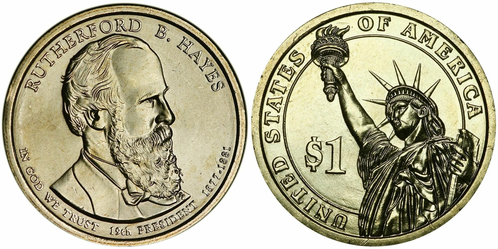 США 1 доллар 2011 Президент 19 - Ратерфорд Хейз (1877-1881)