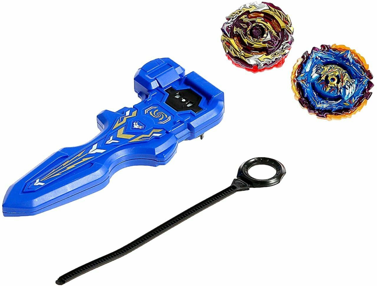 Детская игрушка Боевой волчок "ULTRASPIN" крутящийся, с устройством для запуска с хватом, цвета микс