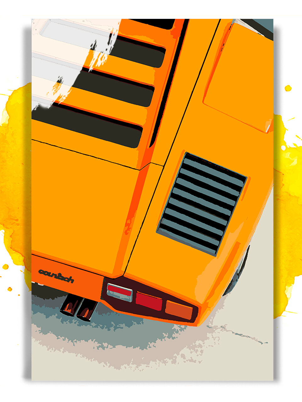 Картина по номерам на холсте Lamborghini Countach 1974, 40 х 60 см