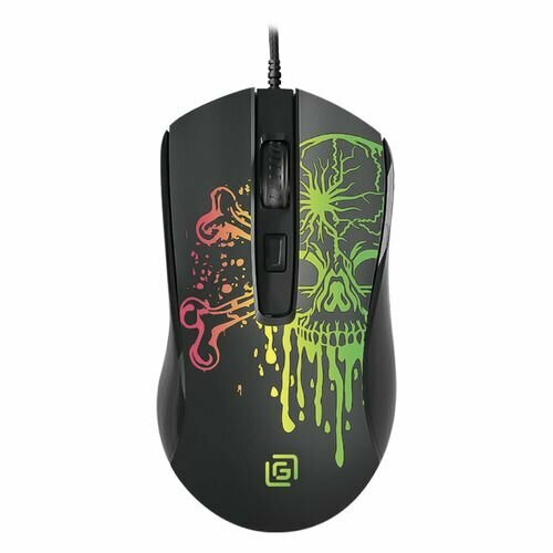 Мышь Oklick 702G, игровая, оптическая, проводная, USB, черный [1902907]