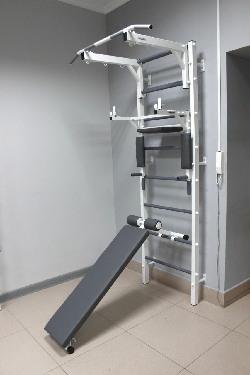 Шведская стенка спорткомплекс домашний с турником, брусьями и скамьей для взрослых и детей