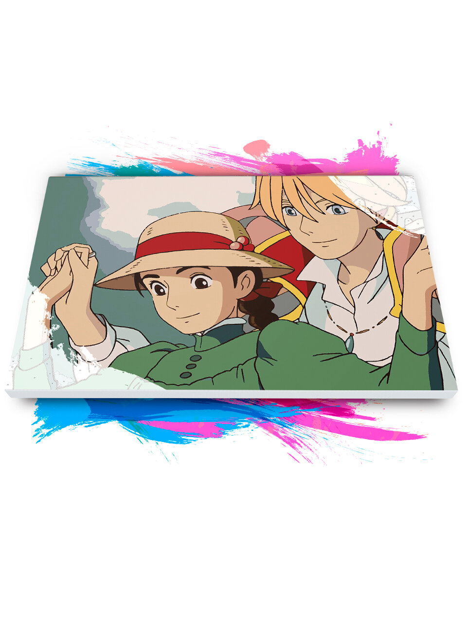 Картина по номерам на холсте Ходячий замок Герои, 100 х 150 см