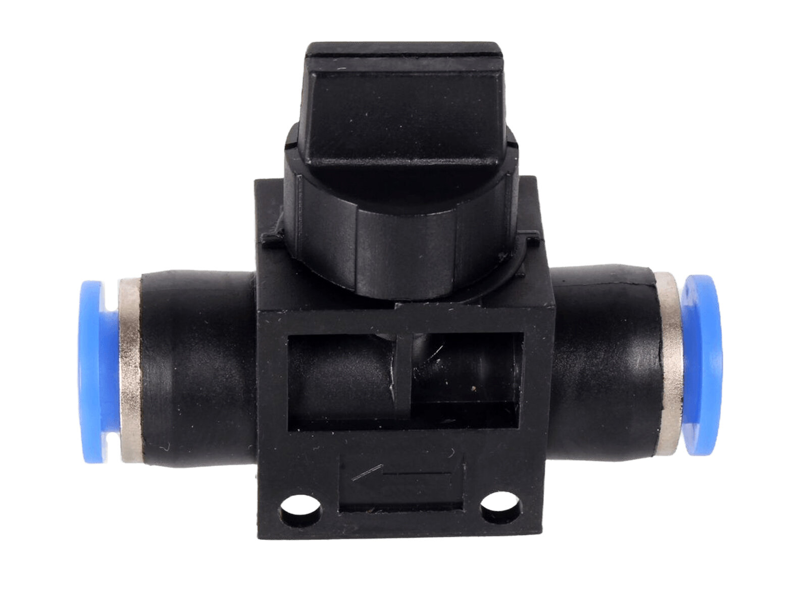 Фитинг для пластиковых трубок ROCKFORCE с краном 8x8мм