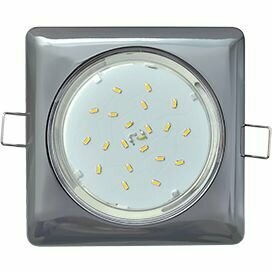 Ecola GX53 H4 Square светильник квадратный без рефл. Черный хром 107x41 (к+)