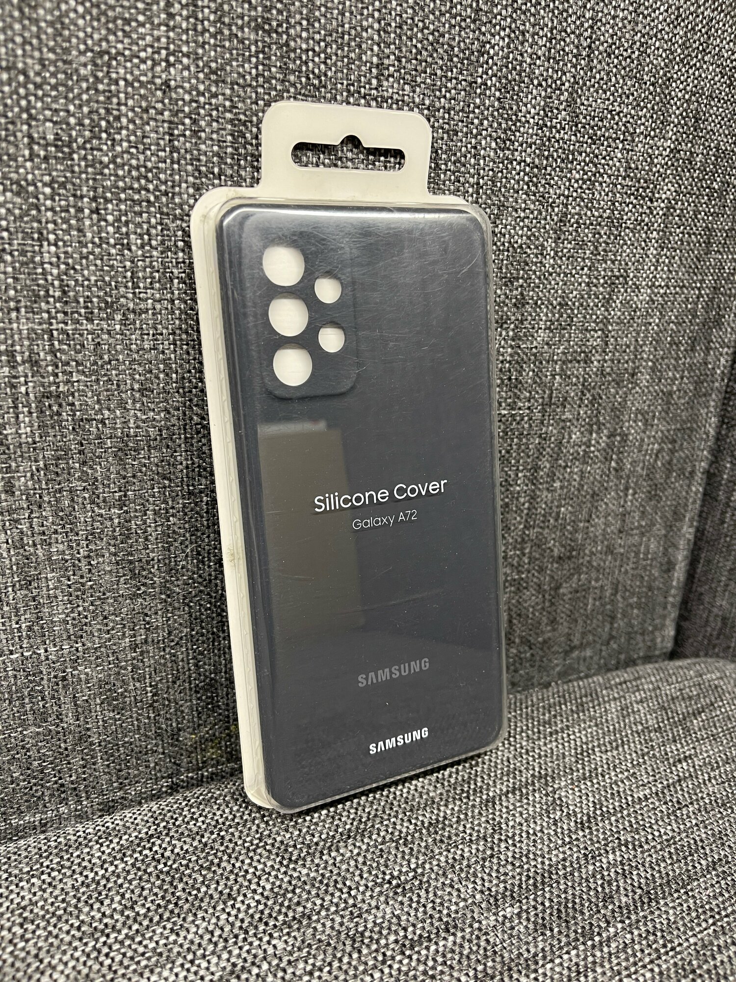 Чехол-накладка Silicone Cover для смартфонов SAMSUNG Galaxy A72, EF-PA725TBEGRU, черный