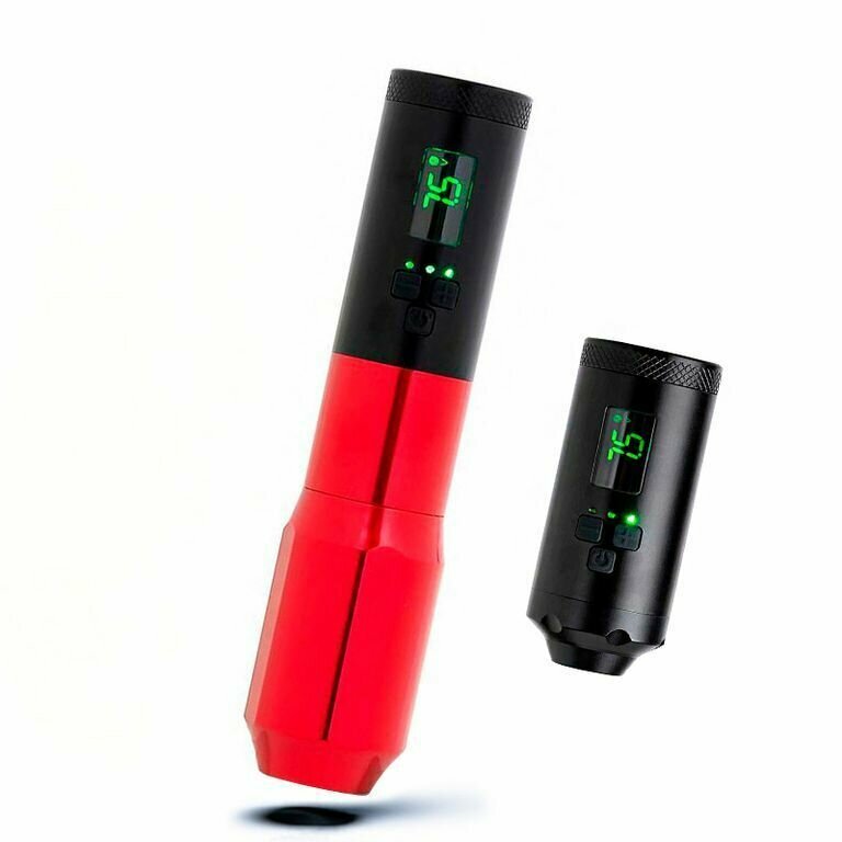 Беспроводная машинка ручка для тату и перманентного макияжа (татуажа) типа Pen EZ Portex Gen2 Versatile Red