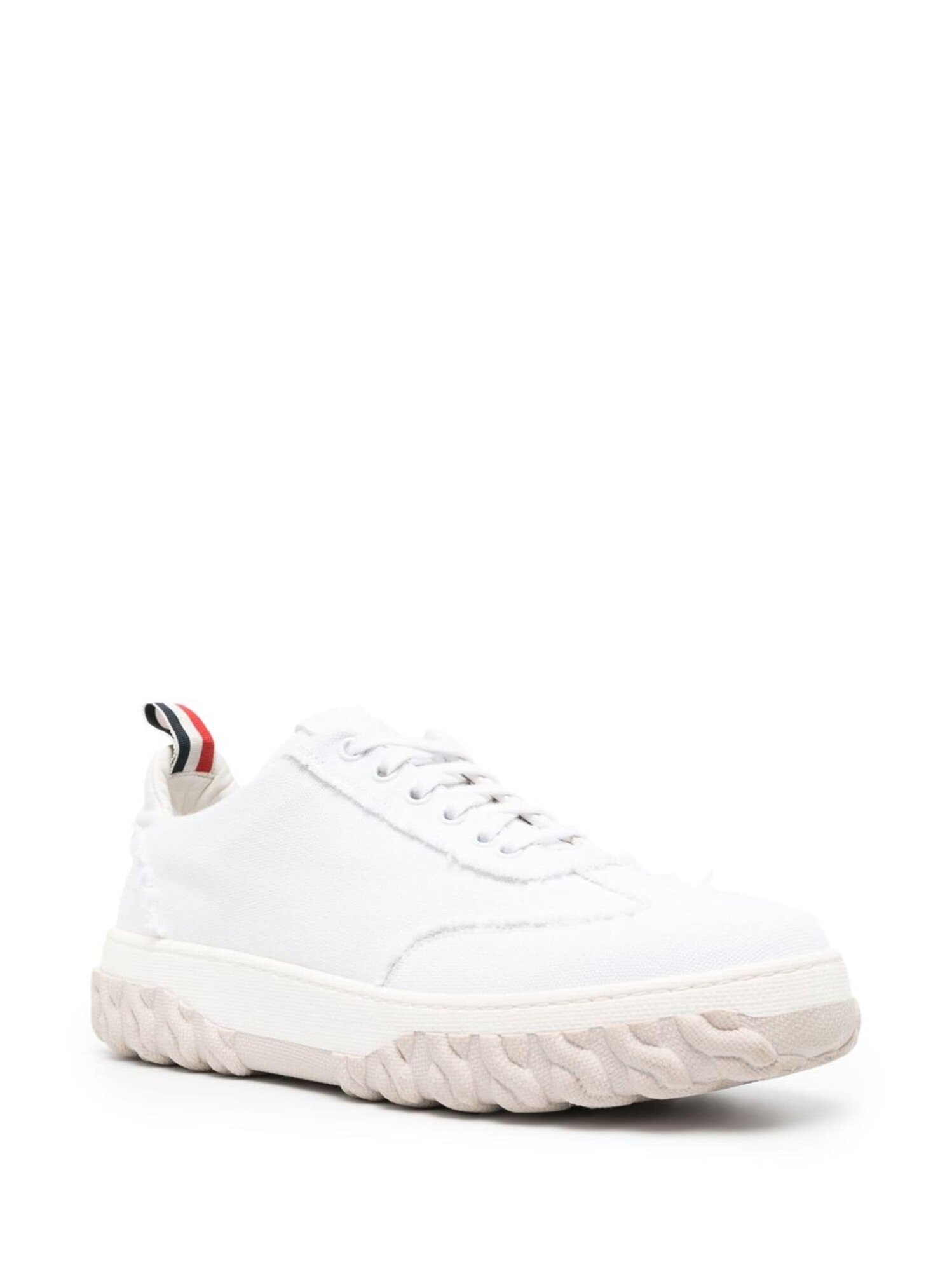 Кроссовки THOM BROWNE Field low-top sneakers, размер 7.5, бежевый/белый — фото 1