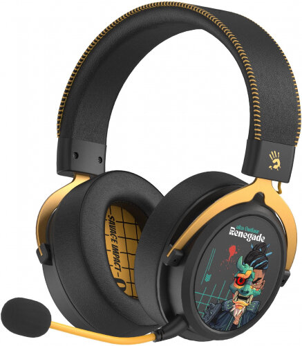 Гарнитура A4TECH Bloody MR595 Renegade беспроводная черный/рисунок