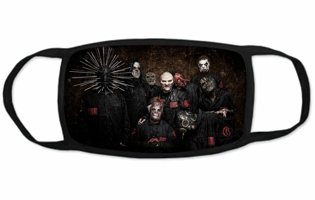 Маска защитная тканевая на лицо Slipknot, Слипнот №4, Детская - 18 на 10 см