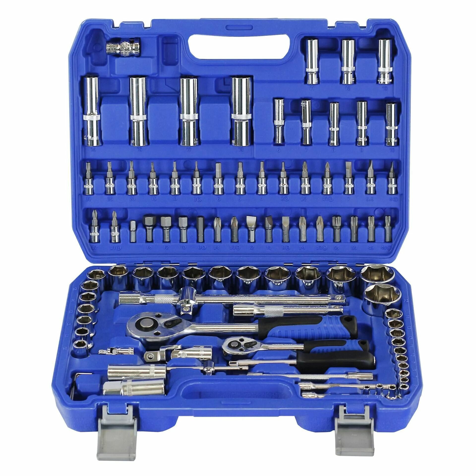 Набор инструментов JONSER JBR-94Pro ( 94 предмета, отвертки, удлинитель, набор головок, кейс в комплекте )