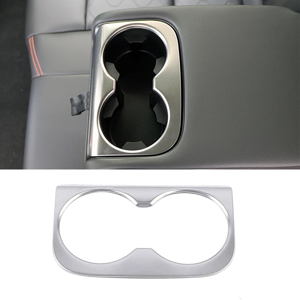 Аксессуары для салона автомобиля для Haval Jolion 2021-2024, автостайлинг, подлокотник заднего сиденья, держатель для чашки с водой, рамка, отделка, украшение Matte Silver