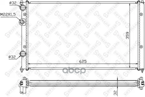 Радиатор 1025199SX Stellox арт. 1025199SX