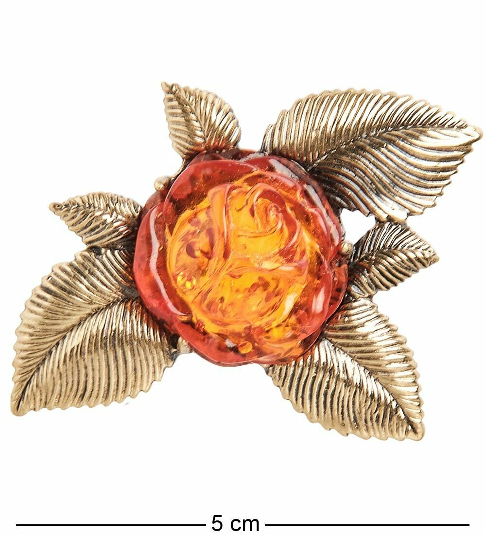 Брошь, янтарь