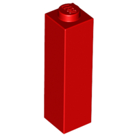 Деталь Lego Кубик Brick 1 x 1 x 3 14716 Red N