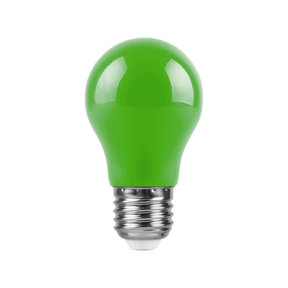 Светодиодная лампа Feron груша 3 Вт E27/А зеленая матовая