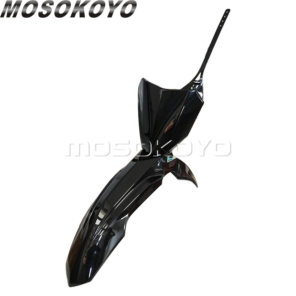 Черный пластиковый передний брызговик с передней номерной платой для Honda CRF250R CRF450R CRF 250 450 R RX 17-20 MX Enduro Supermoto, брызговик Черный, black