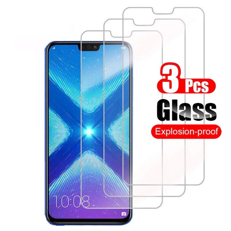 3 шт для huawei Honor 8X протектор экрана из закаленного стекла для huawei Honor 8X передний защитный стеклянный экран пленка 9 H