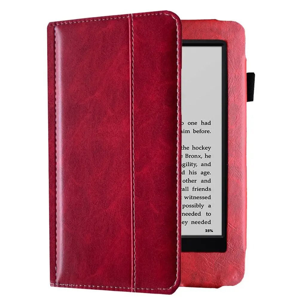 Чехол для Kindle Touch и Paperwhite 1/2/3 из искусственной кожи Красный, Red