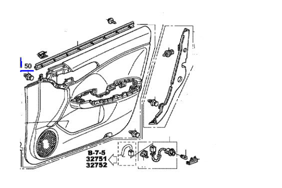 Фиксатор, задн. Боковая обивка (темно-коричневый) (Оригинал)