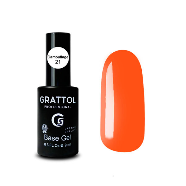 Grattol Rubber Base Camouflage 21 - База для ногтей камуфлирующая, 9 мл