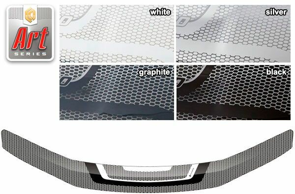 Дефлектор капота Lexus HS250h 2009-2018 Серия "Art" черная САпластик