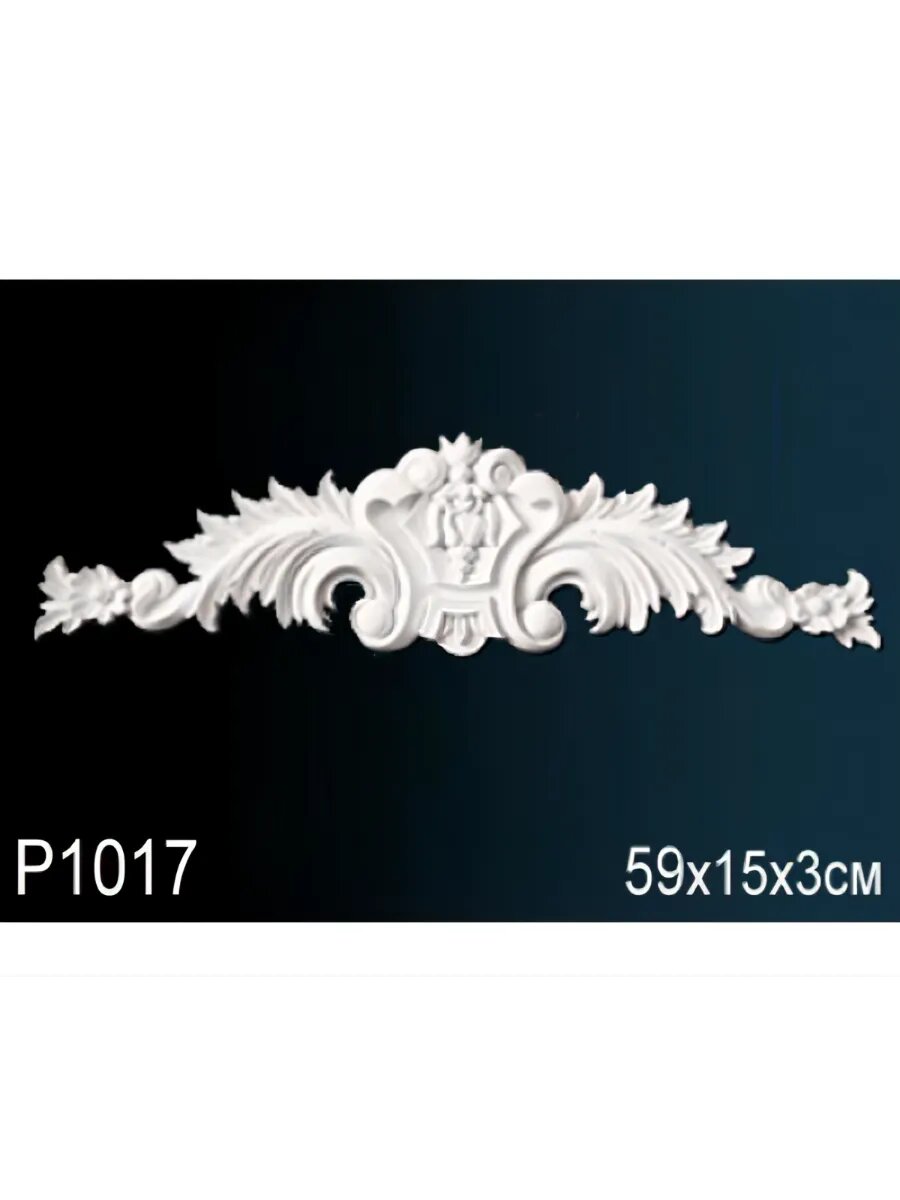 Декор из полиуретана орнамент резной, белый P1018